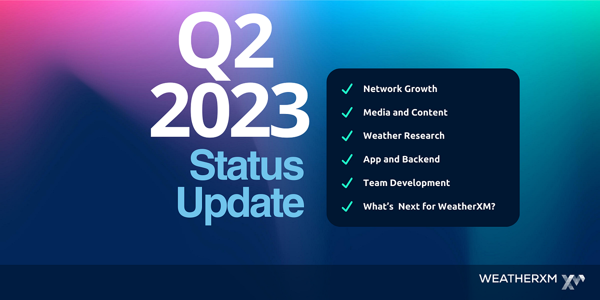Q2 2023 Status Update. Time flies when you’re making progress… | by ...