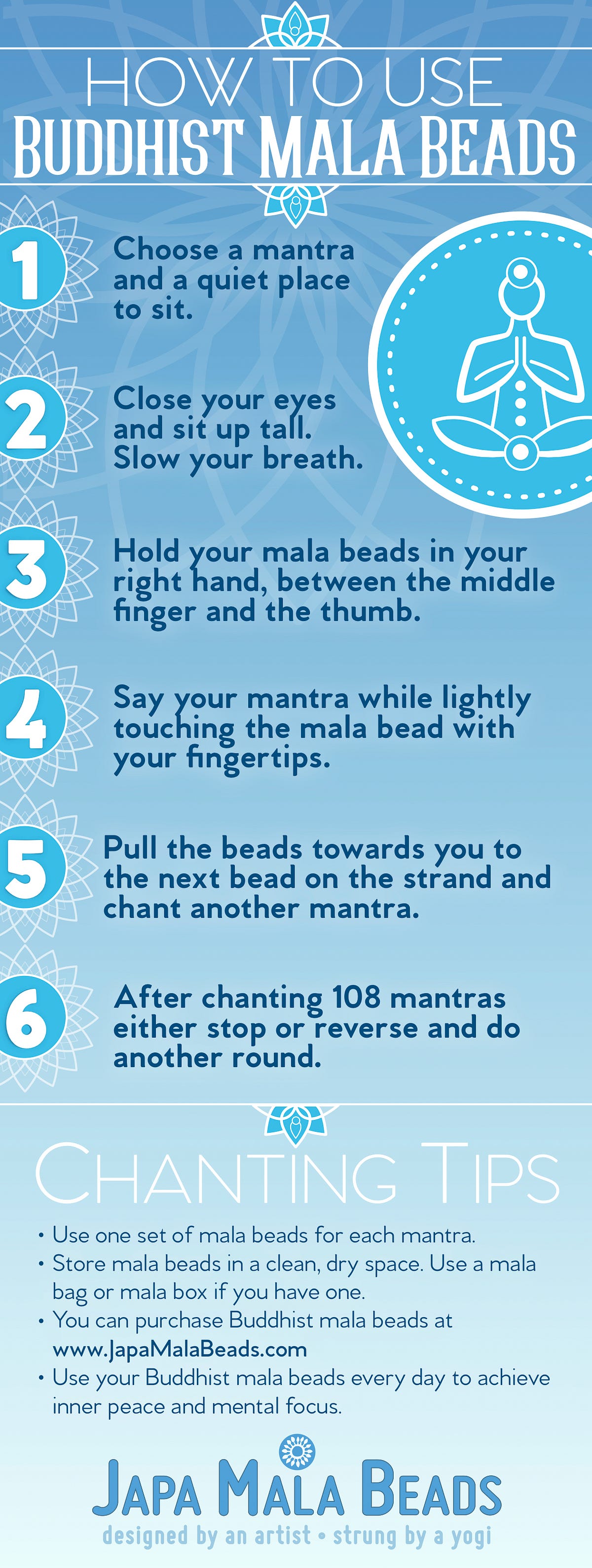 How to use Buddhist mala beads. Visit for all information at… | by Mala ...