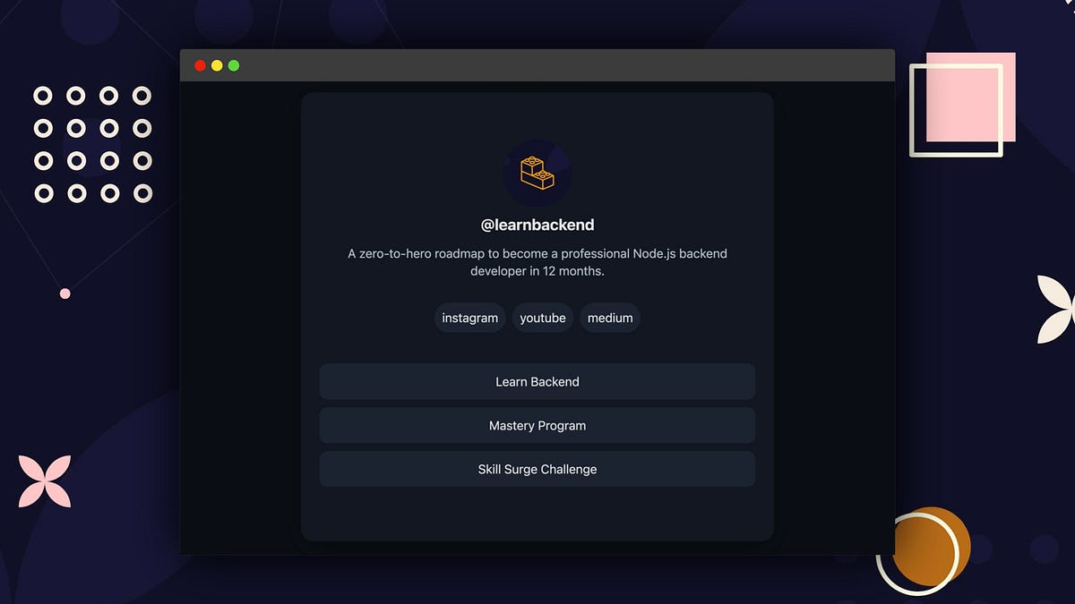 Build Your Own Linktree-Lite with Node.js, Express, and Mustache (API ...