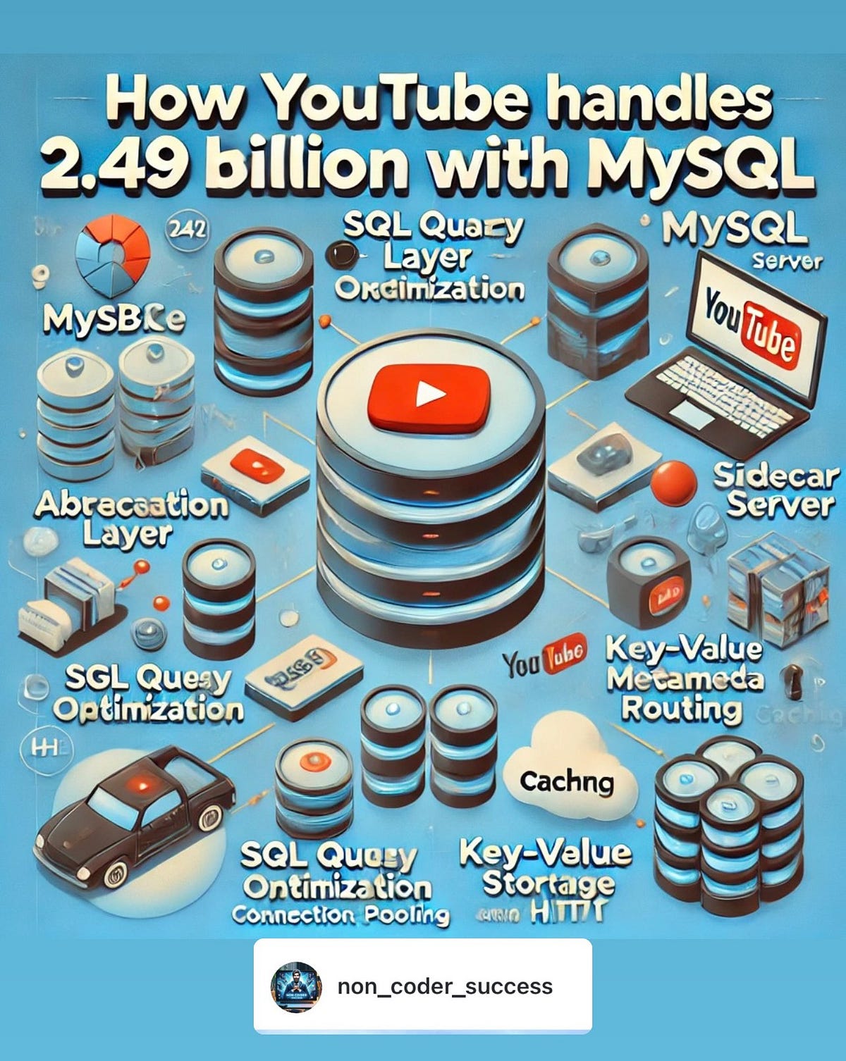 🚀 How YouTube Supports 2.49 Billion Users with MySQL — Explained Simply (with Node.js Example ...