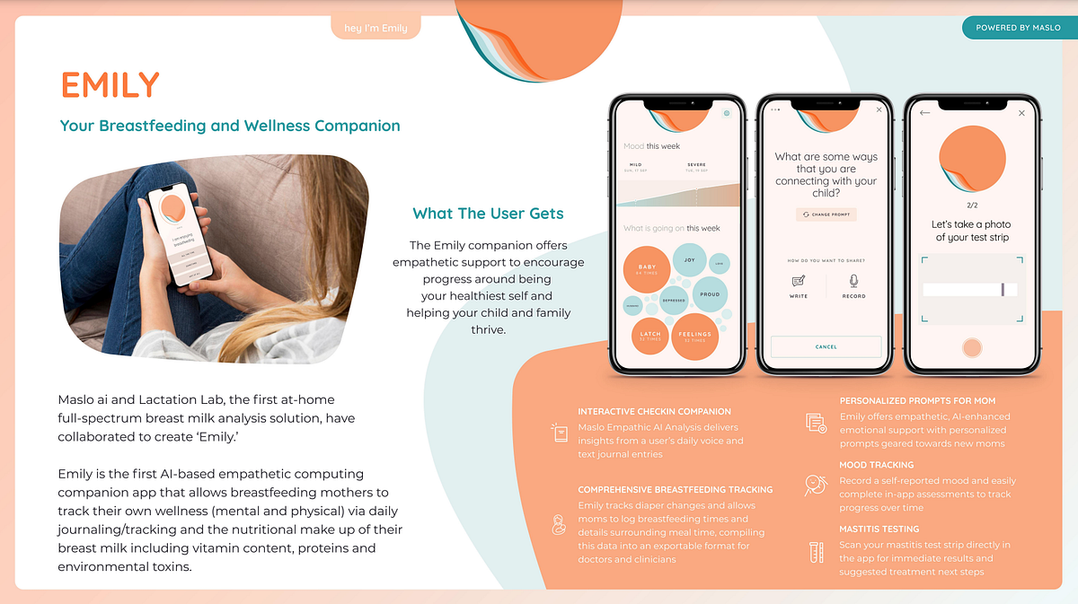 Meet Emily, a wellness companion and breastfeeding tool for new moms ...