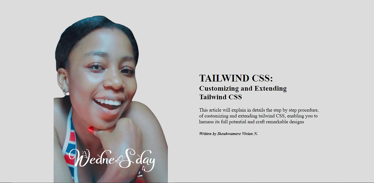 Customizing And Extending Tailwind Css By Iheukwumere Vivian Nneoma Learnfactory Nigeria