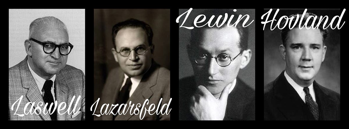 Estudio de las Teorías de Comunicación Lasswell, Lazarsfeld, Lewin y ...