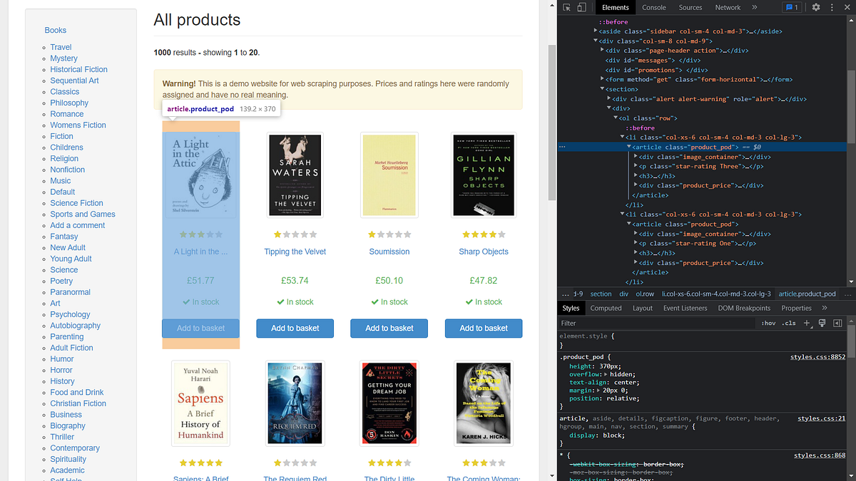 Data Scraping Tutorial with Python Part 1: scraping process | by Ramzi Daffa | Medium