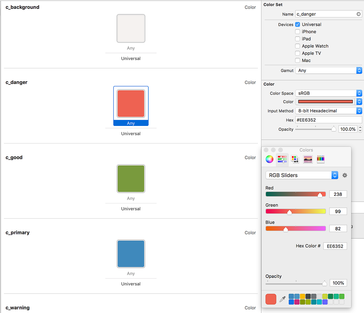 How to use XCAssets colors of Xcode 9 in Interface Builder and code | by Roland | Medium