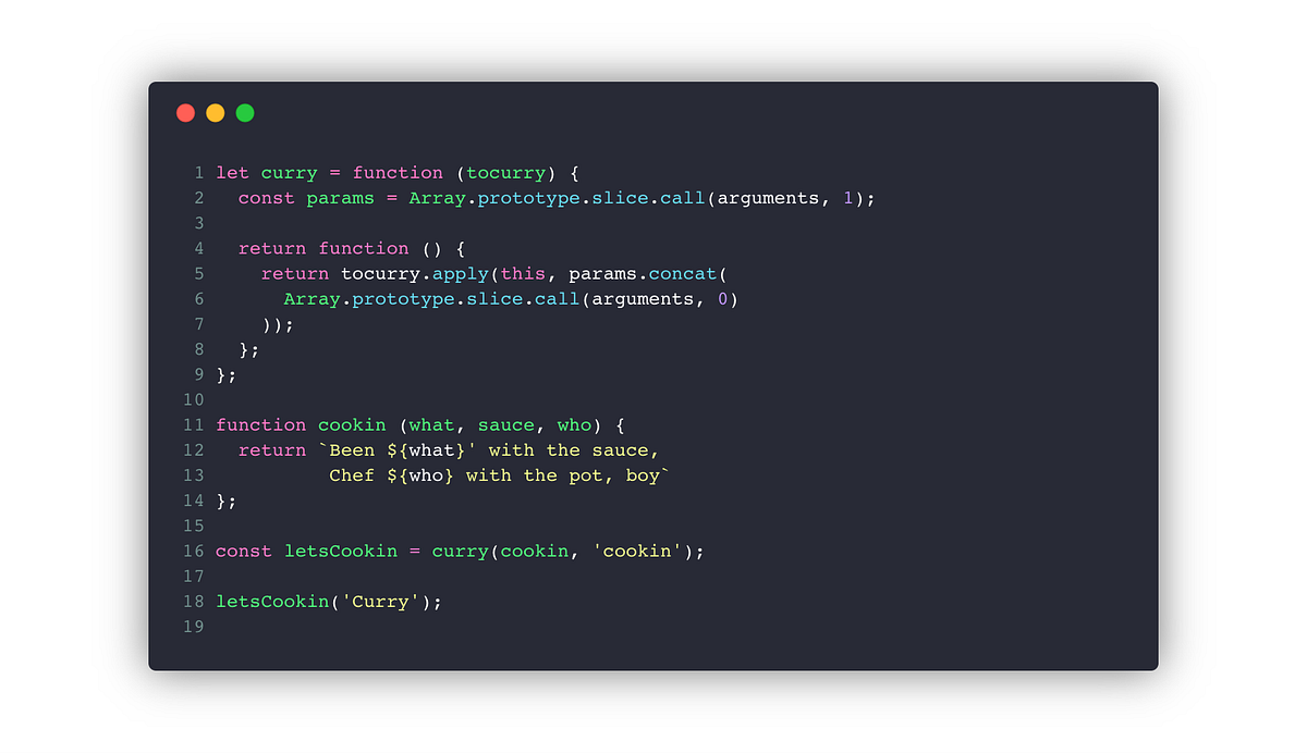 Currying with the shot boï!. Or currying functions with javascript. | by Bil Benhamou | Medium