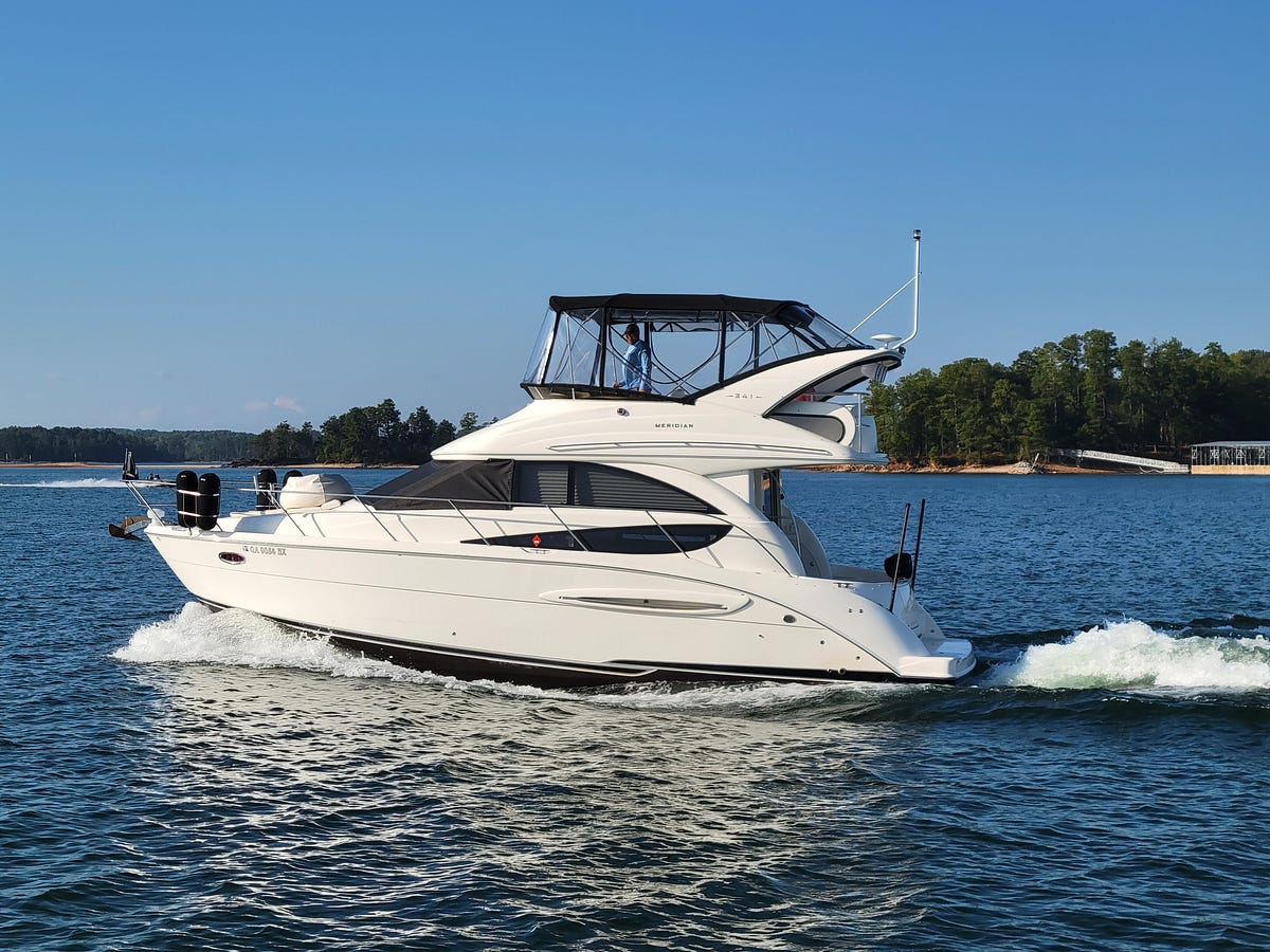 Buying a Boat — Meridian 341 Sedan Bridge | by Tom Gambill | SkiCat’s ...