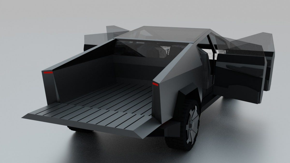 Tesla Cybertruck 3D model. This model is the 3D model of the Tesla ...