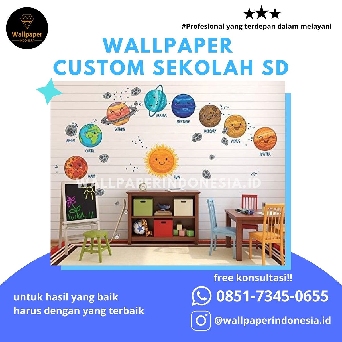 Wallpaper Custom Sekolah SD - wallpaper Jasa - Medium