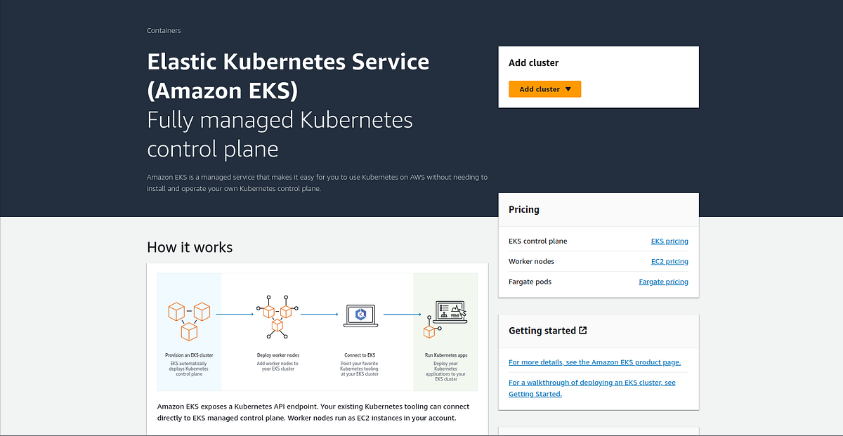 How to create a AWS EKS cluster. Introduction | by Tyler Gallimore | Medium