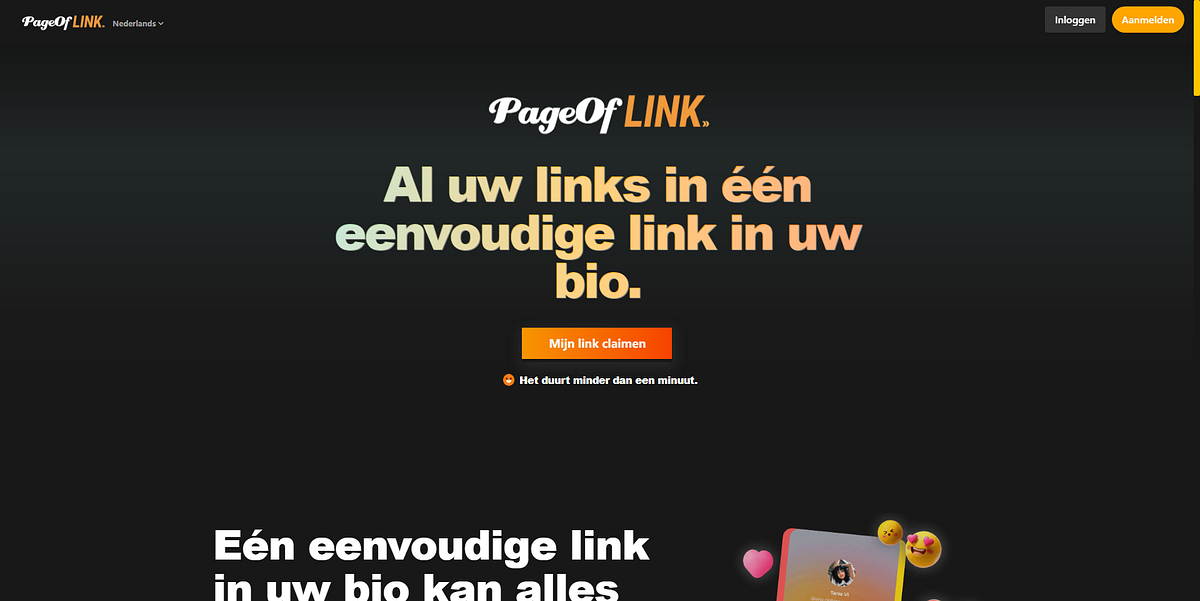 Pageoflink — Open uw wereld van koppelingen, een tool vergelijkbaar met ...