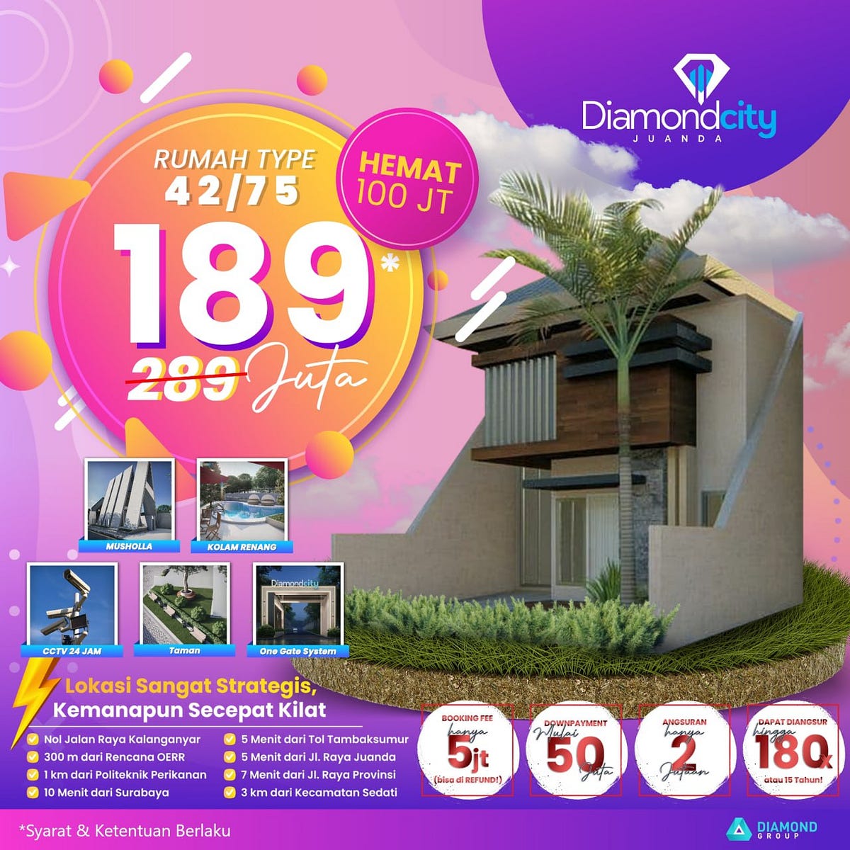 PROMO TERBATAS,Perumahan Juanda Sidoarjo Jawa Timur, Diamond City Juanda - Diamondcityjuanda ...