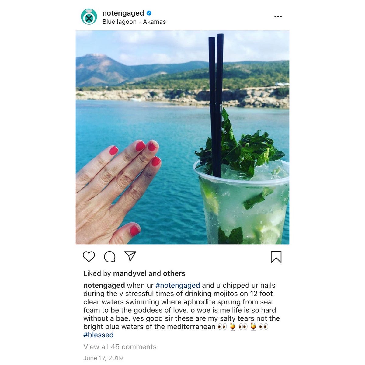 How the Instagram Account, @notengaged, Shows Up for Its Online ...