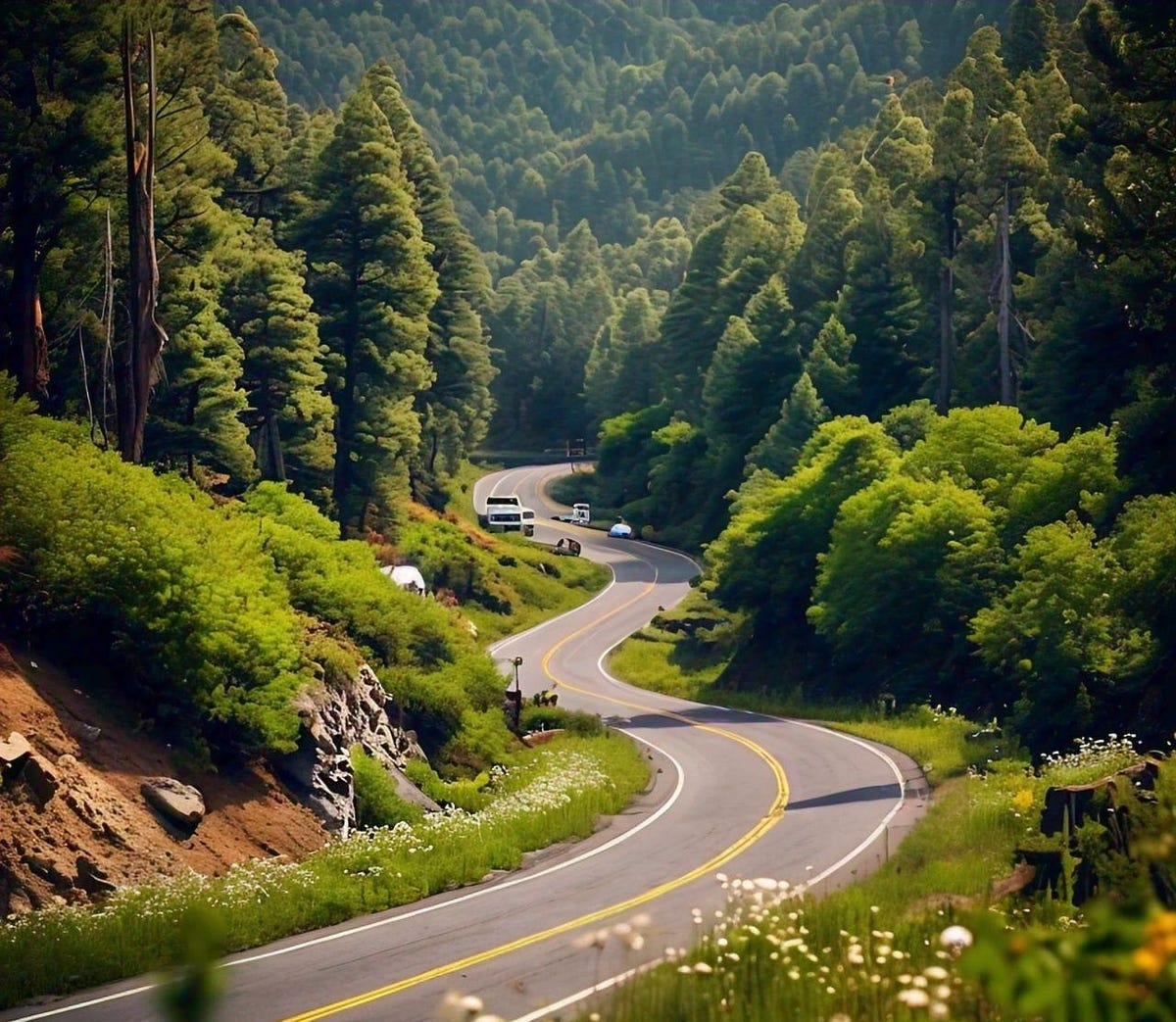 Road’s End A ribbon of asphalt, stretching far and wide, A winding path ...