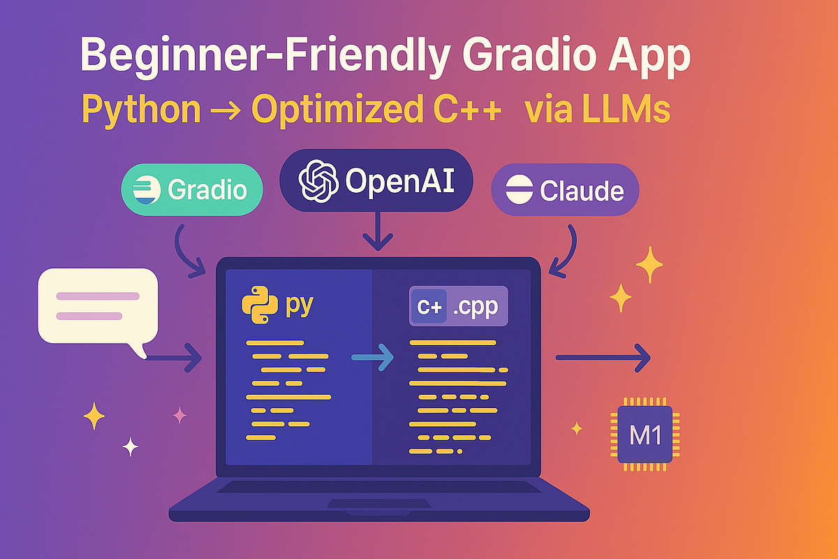 A Beginner-Friendly Gradio Project: Python to Optimized C++ via LLMs | by Adityawaingankar | GoPenAI