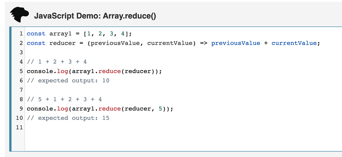 บันทึกคำอธิบายการใช้ Javascript Array.reduce() | by Chaloemphon Thipkasorn | Medium