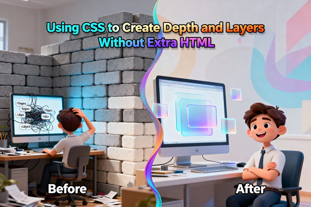 Using CSS to Create Depth and Layers Without Extra HTML | by CodeOrbit | Medium