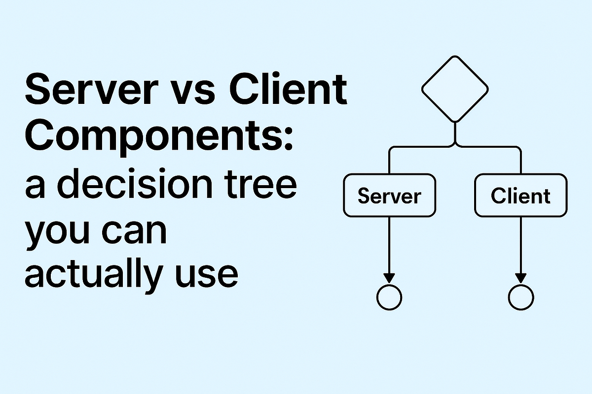 Server vs Client Components: a decision tree you can actually use | by Suresh Kumar Ariya Gowder ...
