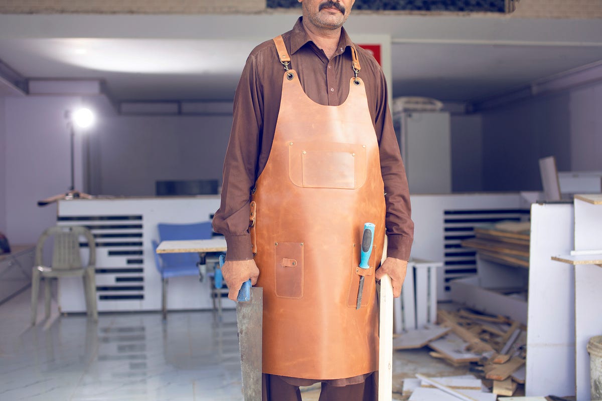 Durable Woodworking Aprons for Craftsmen - Ahmad Raza - Medium