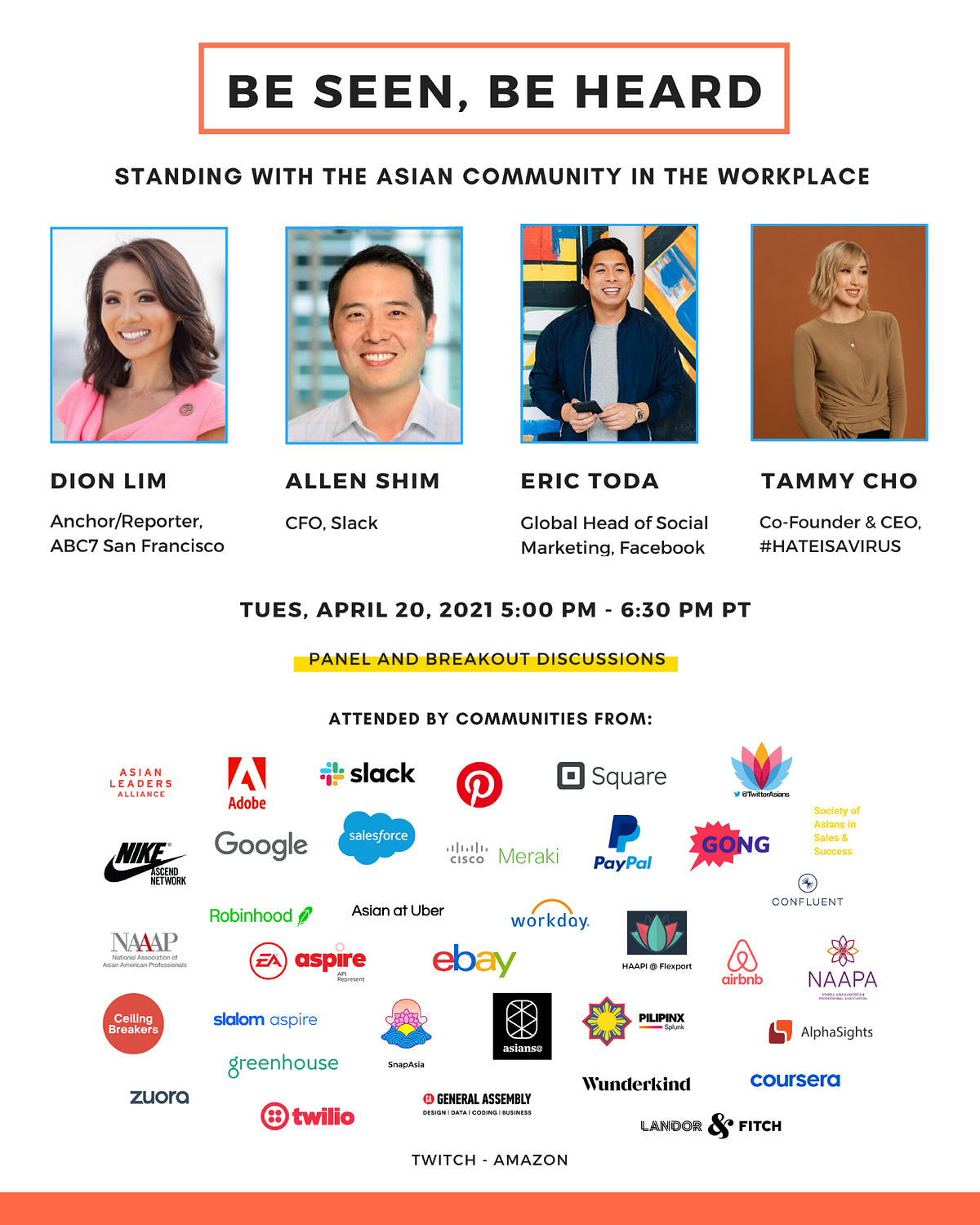 Event: Be Seen, Be Heard: Standing with the Asian Community in the ...