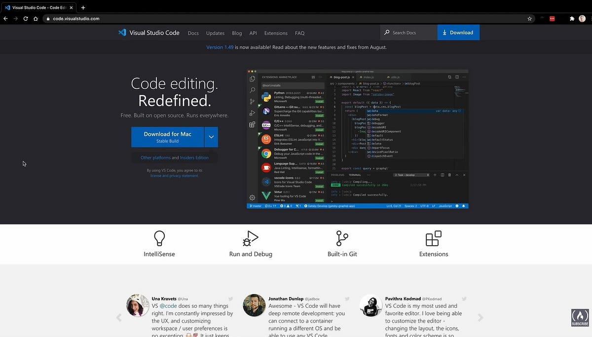 Frontend Developer Roadmap — Day 1: Visual Studio Code - Eric van Rees ...