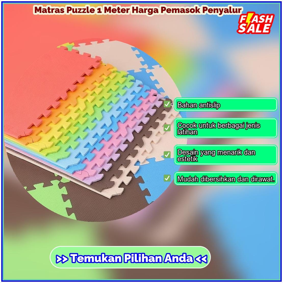 Matras Puzzle 1 Meter Harga Pemasok Penyalur - Tatami Matras - Medium