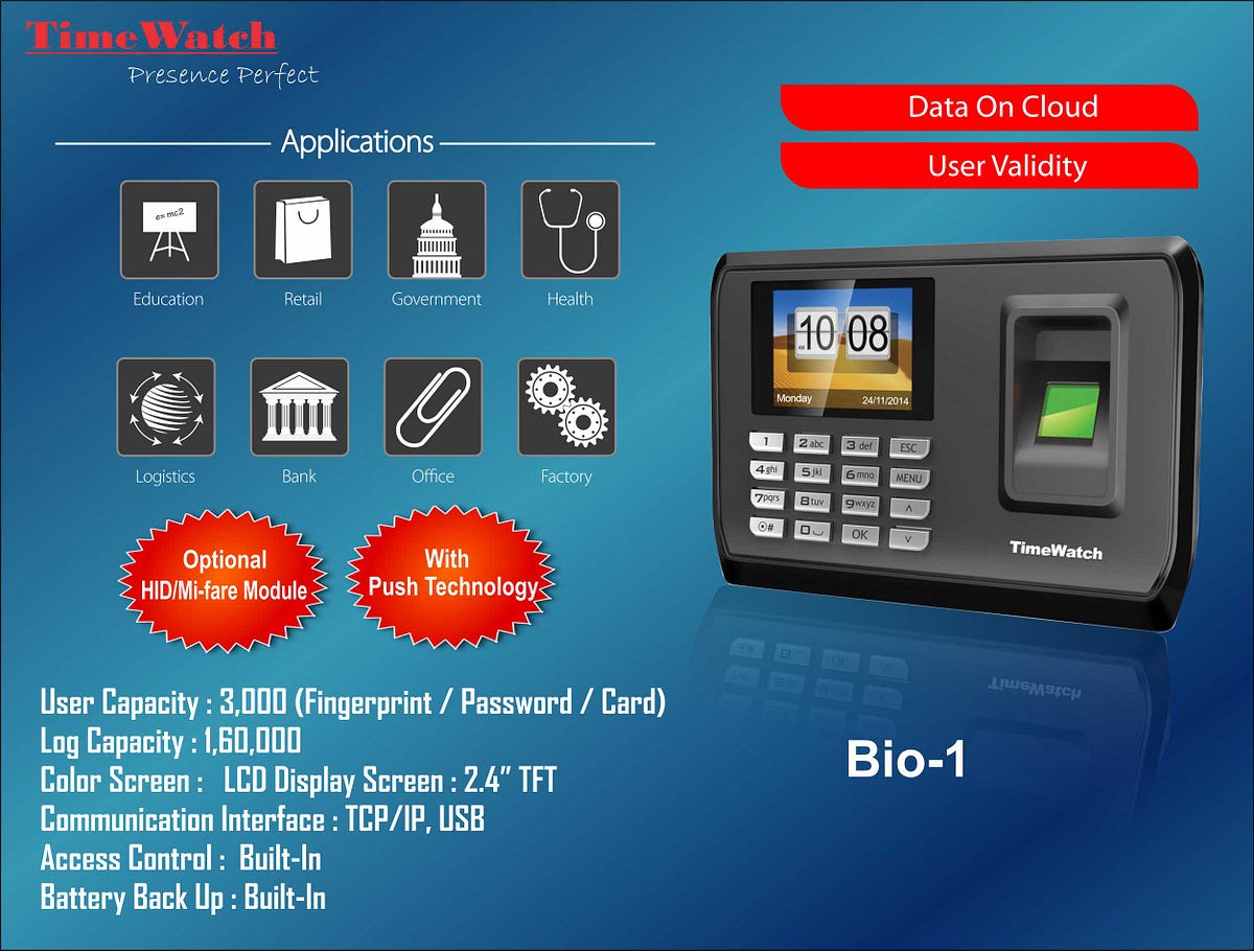 Biometric Attendance System. TimeWatch Biometric is the best… | by ...