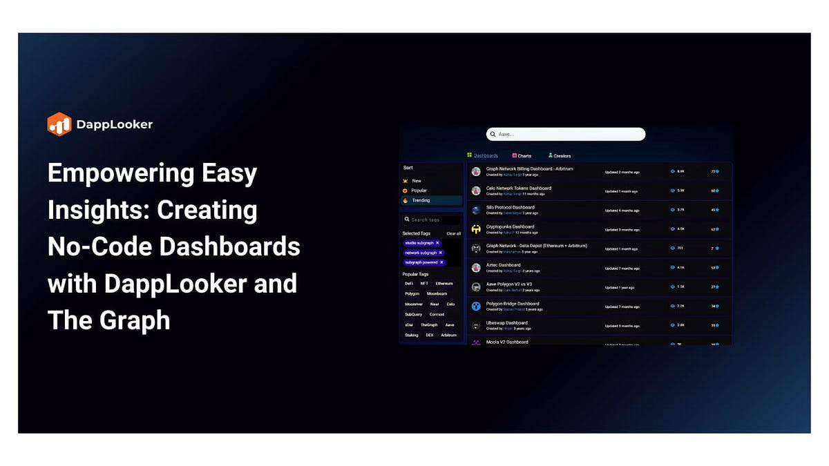 🔍 Empowering Easy Insights: Creating No-Code Dashboards with DappLooker and The Graph 📊 | by ...