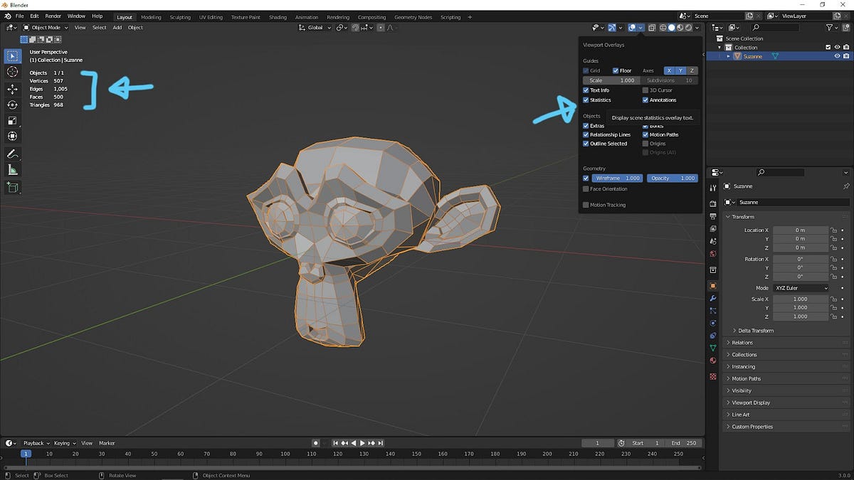 Bagaimana menemukan jumlah poligon di Blender - artist b cgian - Medium