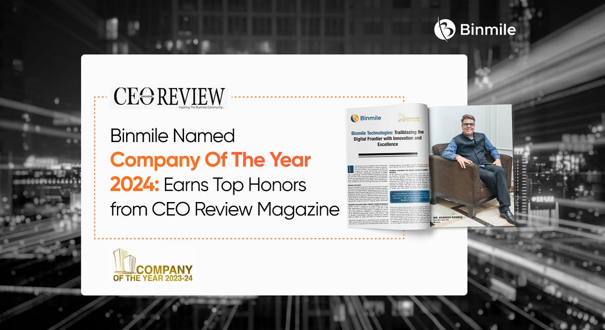 CEO Review Named Binmile Company Of The Year | by Binmile | Binmile ...