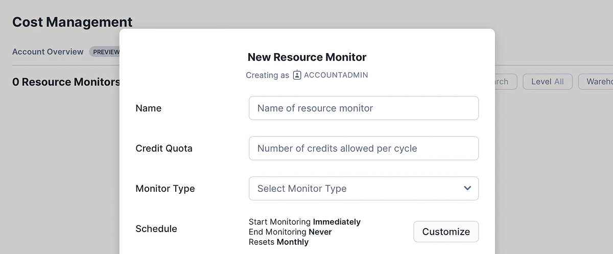 No More Surprises in Snowflake with Resource Monitors | by Sahil Singla ...