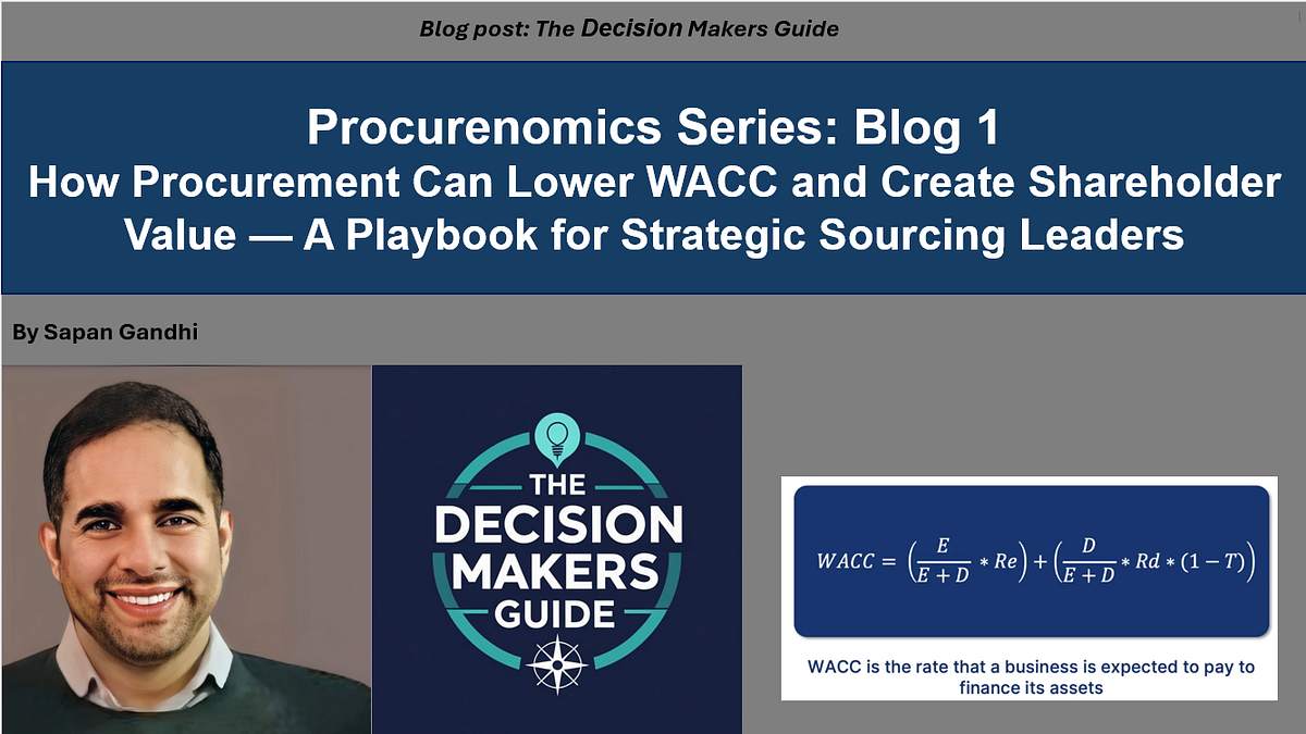 Blog 11: How Procurement Can Lower WACC and Create Shareholder Value ...