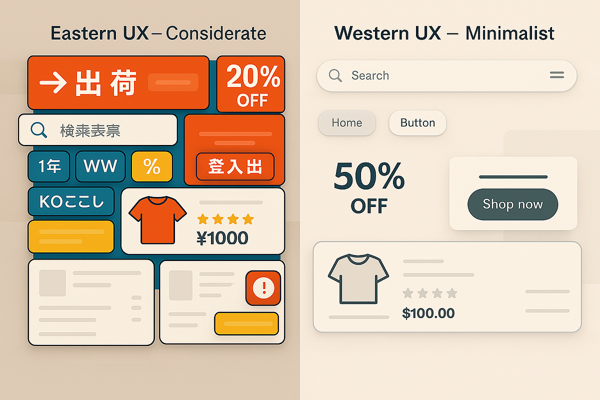 East vs West UI/UX: Cluttered or Clean? | by Shahrukh Ali | Medium