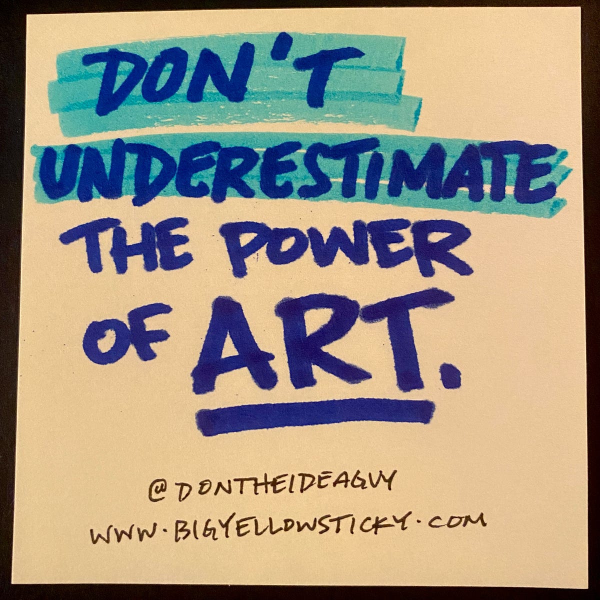 Art Connects The Dots 🟨 Big Yellow Sticky | by Don The Idea Guy | Big ...