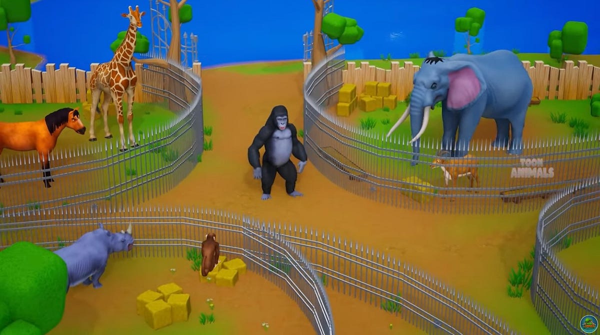 The Great Zoo Escape: Forest Wild Animals vs Gorilla Trap | Animal ...
