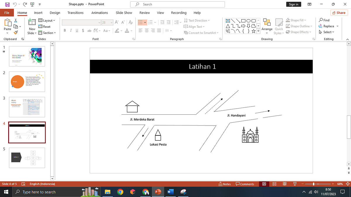 Shape di Microsoft Word. Shape merupakan sebuah gambar dengan… | by ...