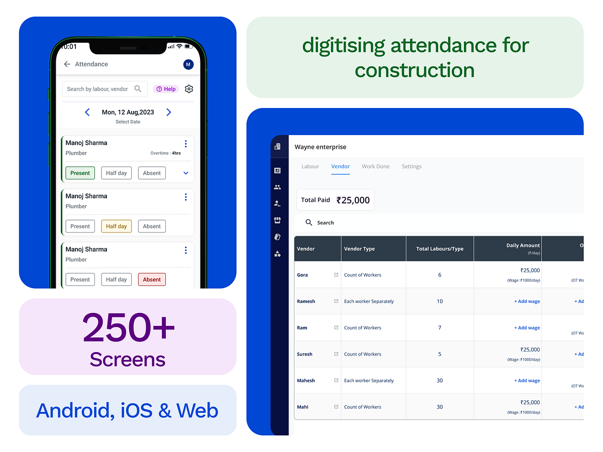How I designed Attendance management for Construction — Case Study | by ...