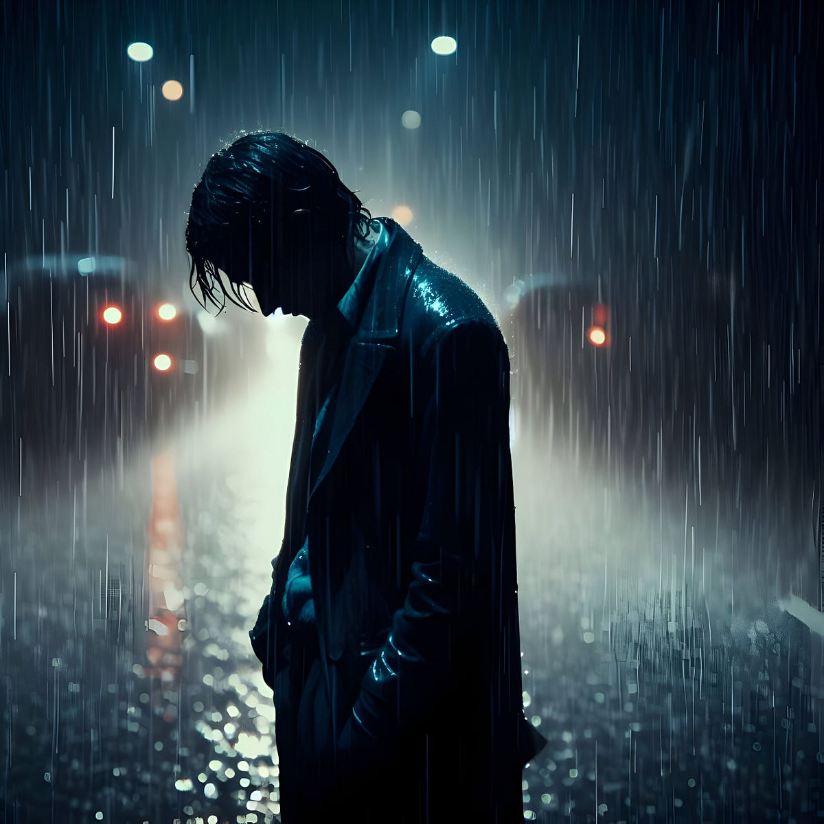 A man in the rain - Amir Ahmad - Medium