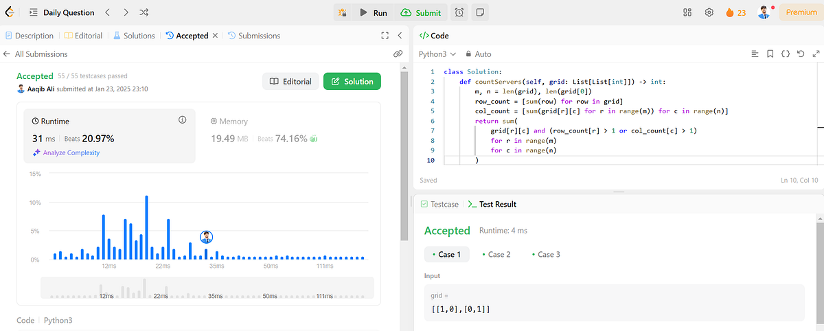 LeetCode, 𝐃𝐚𝐲-23/365-DSA-Coding 𝐉𝐨𝐮𝐫𝐧𝐞𝐲…Google Prep… | by Aaqib Ali | Medium