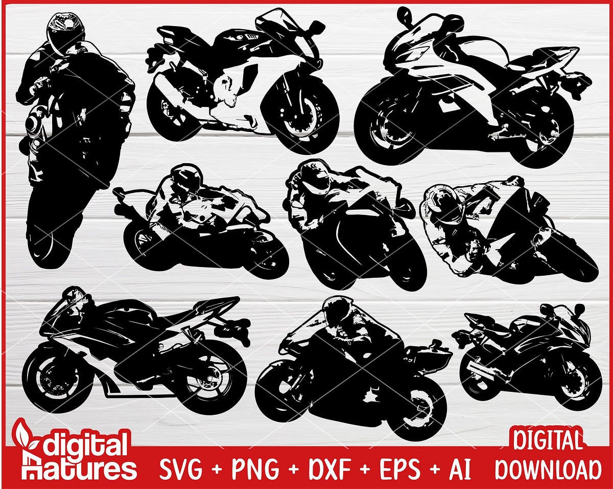 Bundle Biker Svg — Racing Svg, motorbike svg, motorcycle svg, clipart ...