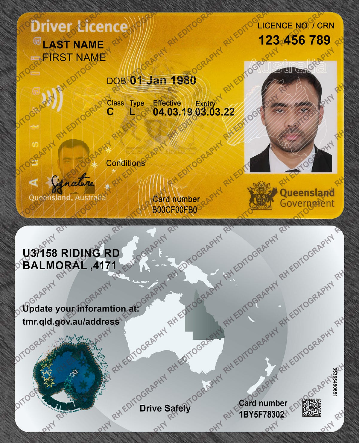 Queensland Driving Licence PSd Template 2024 • Fully Editable • High ...