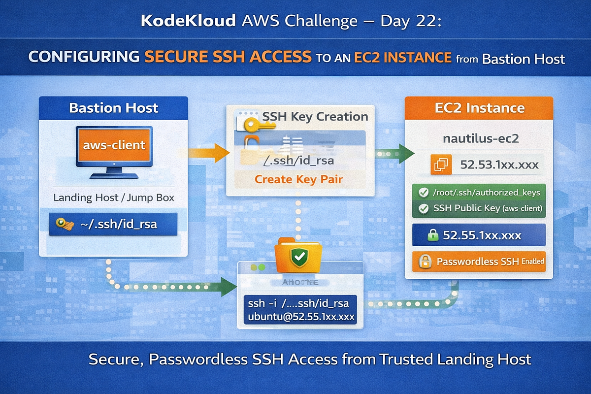 KodeKloud AWS Challenge — Day 22: Configuring Secure SSH Access to an ...