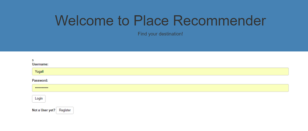 Place Recommendation for Tourists using Flask | by Yugali Bafna | Medium