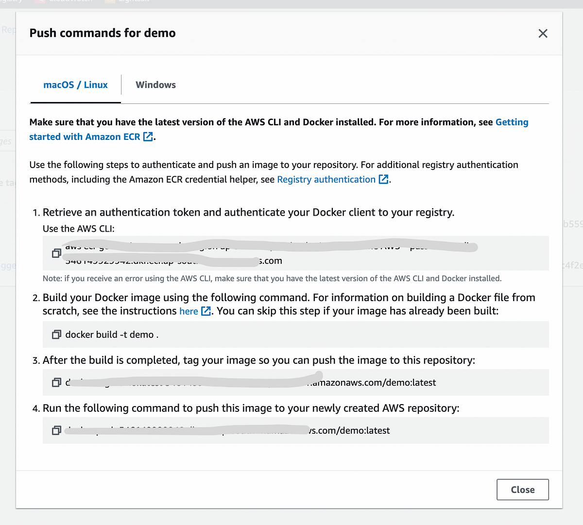 Create Amazon Elastic Container Registry (Amazon ECR) 4. Copy Image URI ... Create Amazon Elastic Container Registry (Amazon ECR) 4. Copy Image URI ...
