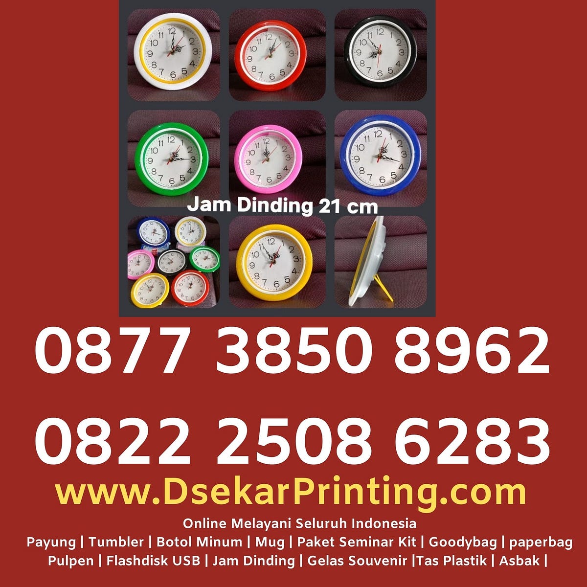 0877–3850–8962 (MURAH), Custom Jam Dinding Wakatobi | by Payung Sablon ...