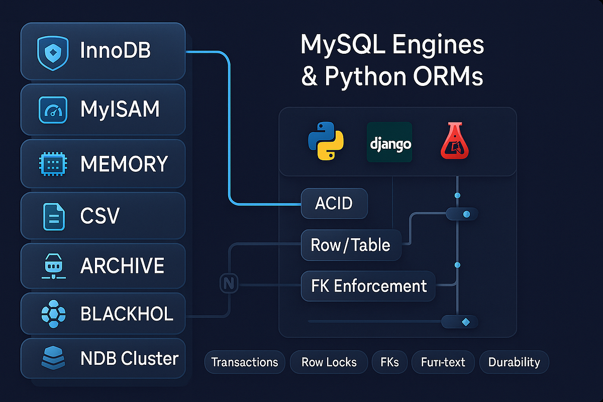 Choose the Right MySQL Engine (and Keep Your Python ORM Happy) | by Bhagya Rana | Sep, 2025 | Medium