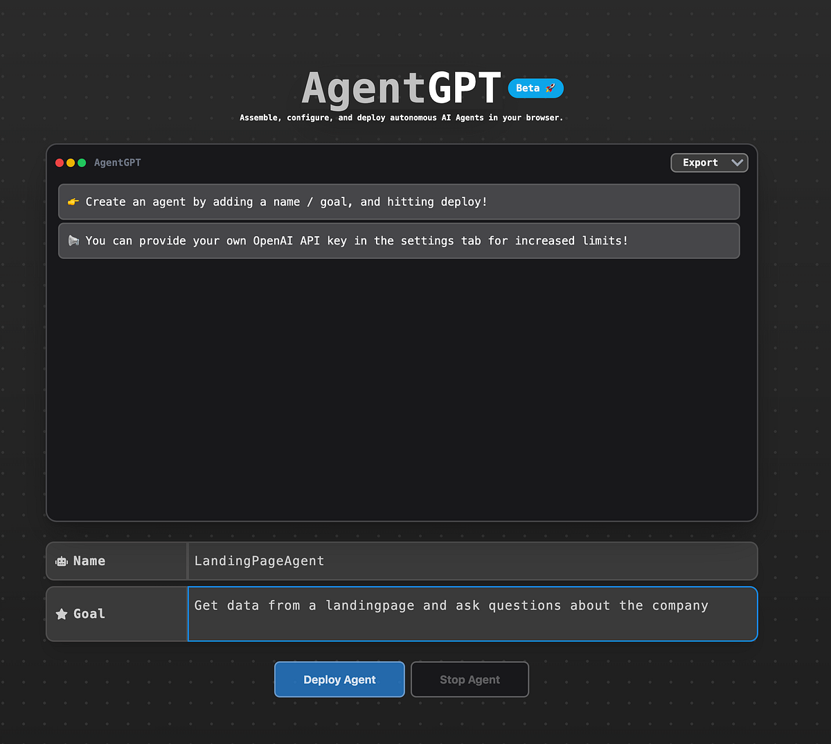 Using AgentGPT to FAQ a Landing Page - Vincent Claes - Medium