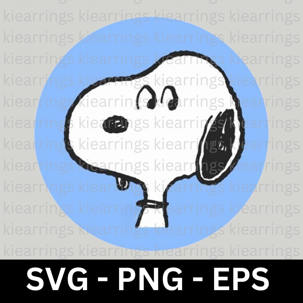 snoopy face in blue circle — downloadable SVG/EPS/PNG files instant ...