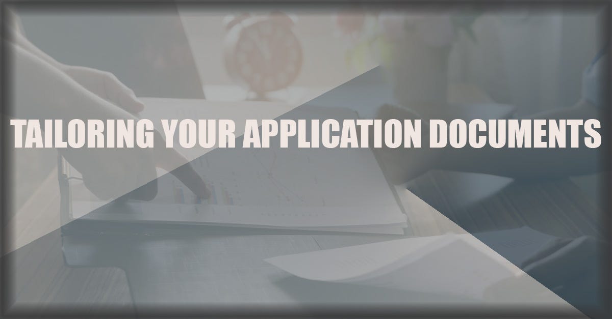 TAILORING YOUR APPLICATION DOCUMENTS | by Ramsha kumari Kolhi | Nov ...