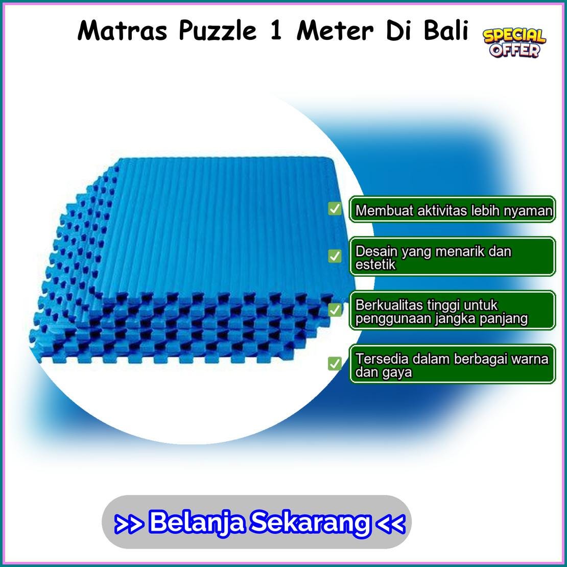 Matras Puzzle 1 Meter Di Bali - Matras Pabrik - Medium